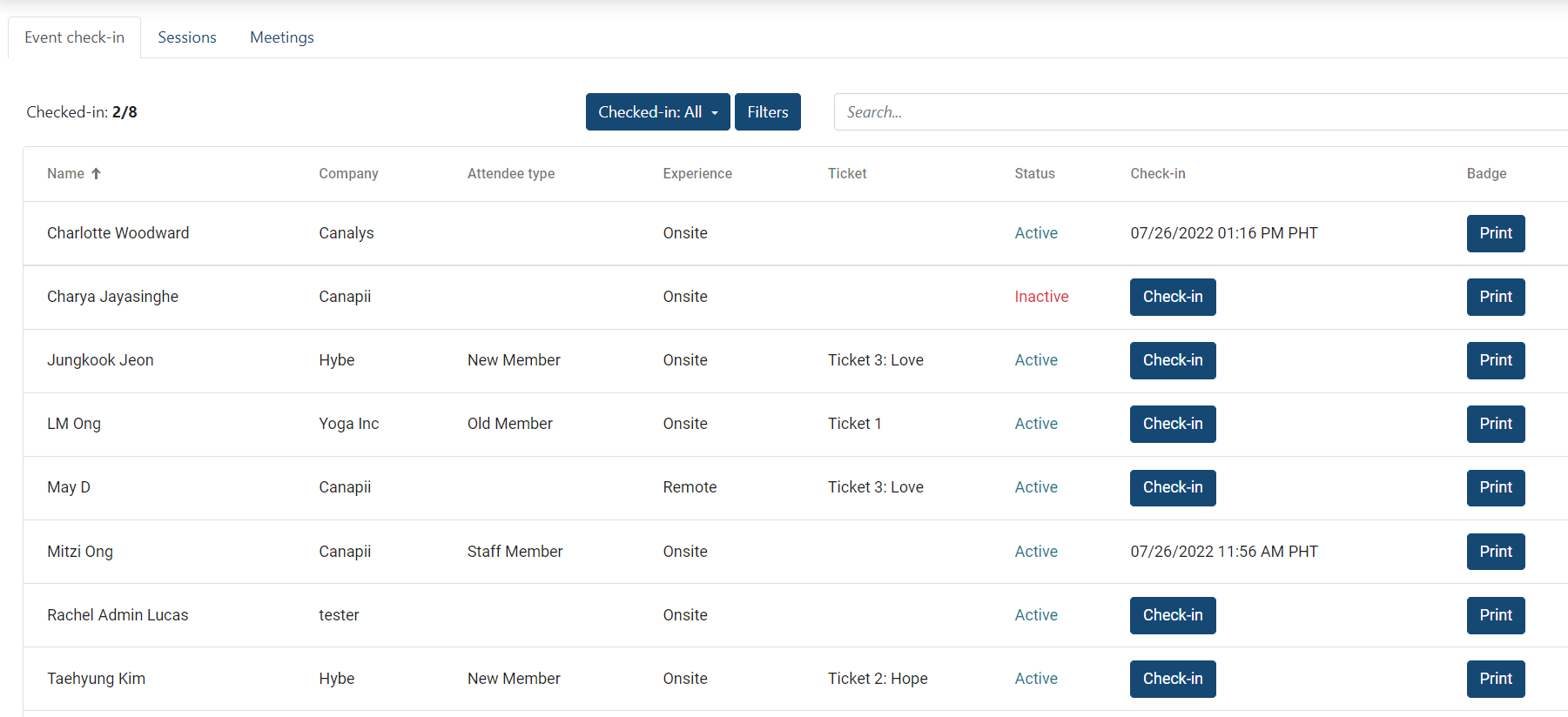 On-site Control Panel